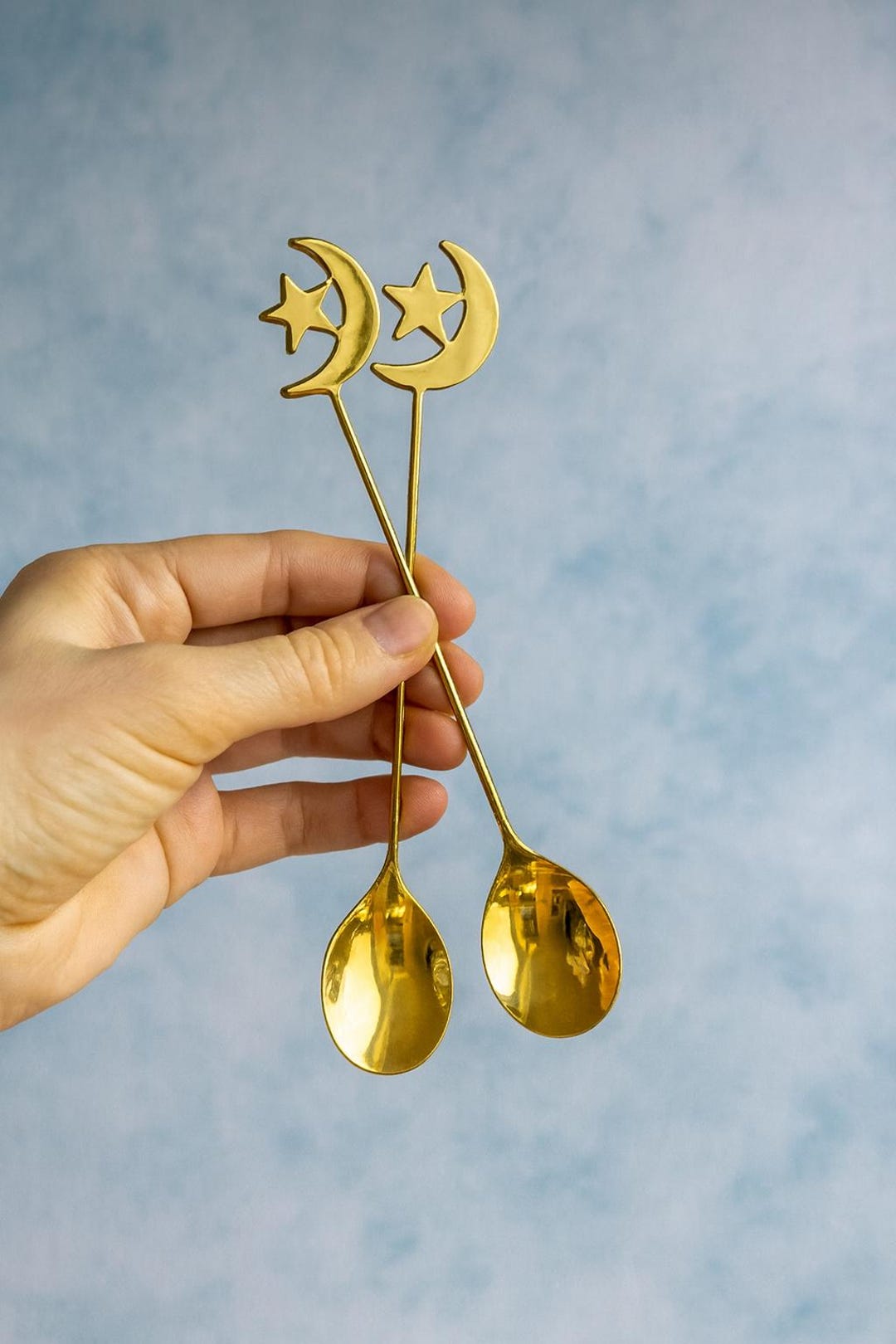 Gold Star & Moon Spoons – Celestial Coffee Stirrer Set of 4, Aesthetic ...