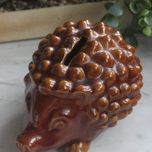 Denmead Pottery Vintage Hedgehog Piggy Bank - Etsy