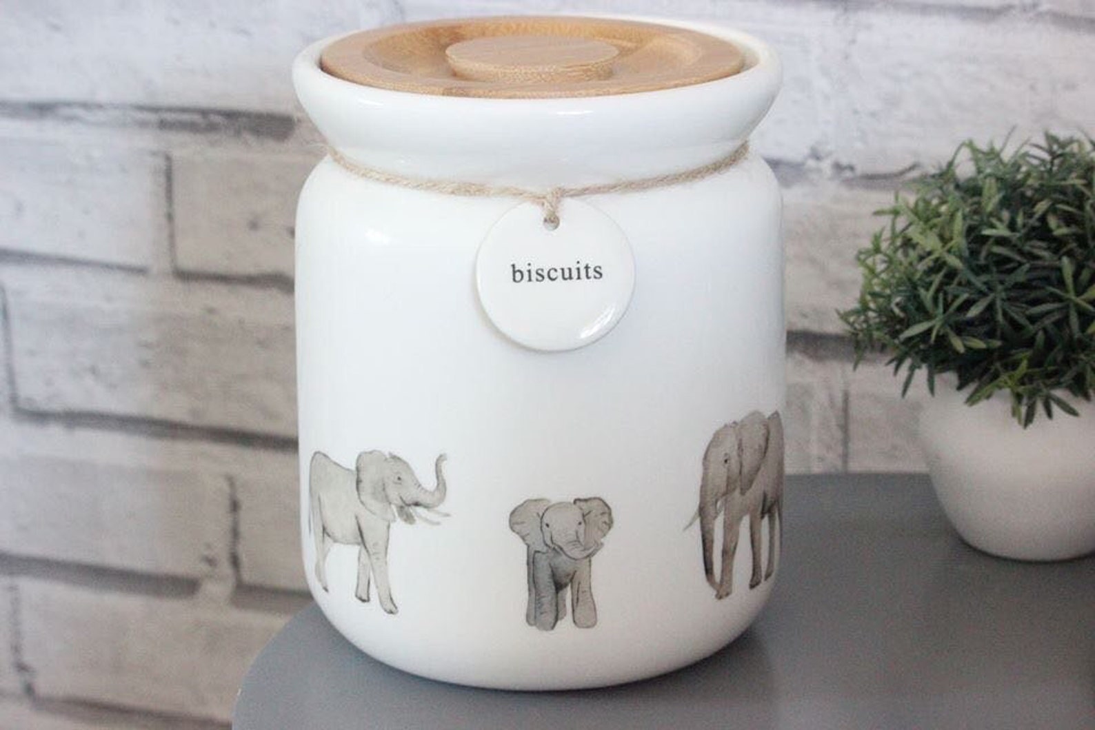 Elephant biscuit canister elephant cookie canister | Etsy