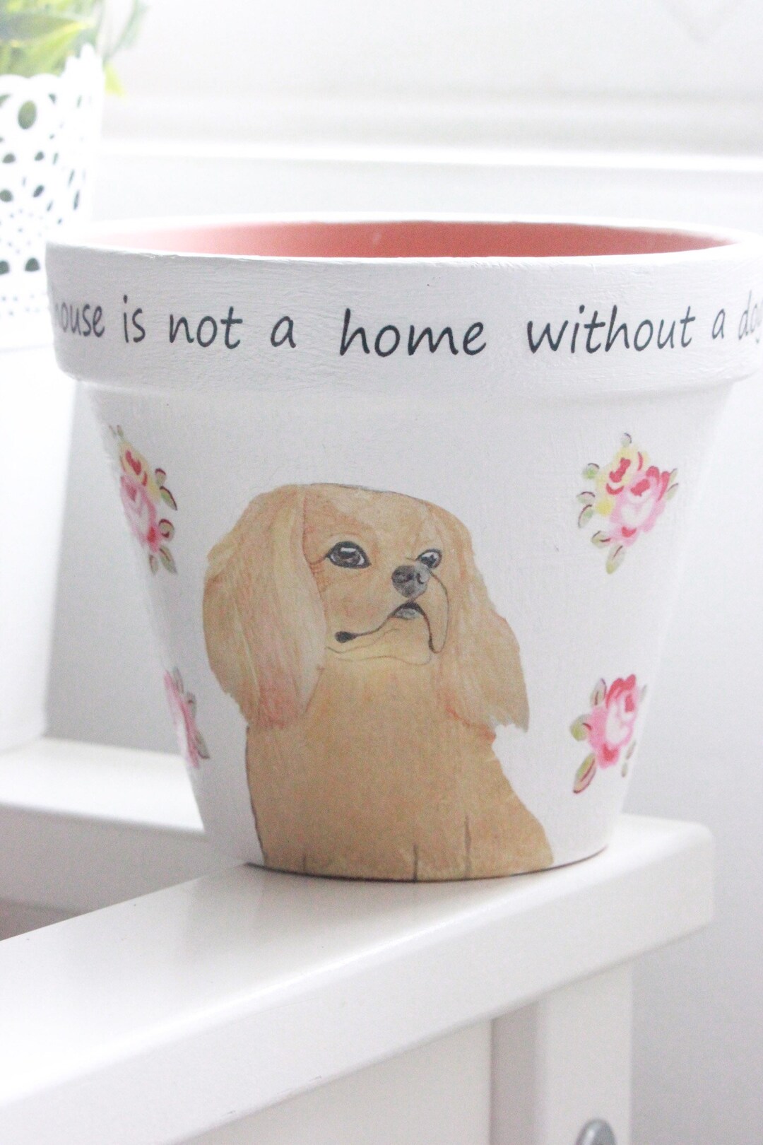 King Charles Decor,cavalier King Charles Spaniel Plant Pot, Cavalier ...