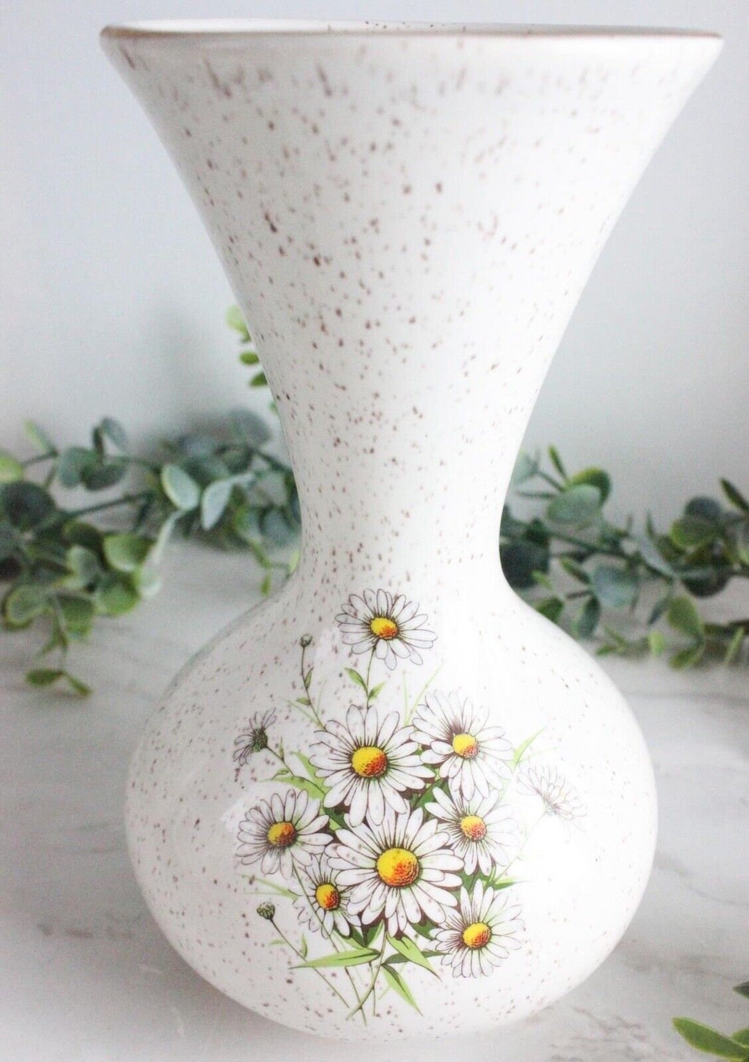 VINTAGE KERNEWEK Cornish Pottery Daisy Floral Design Decorative Flower ...