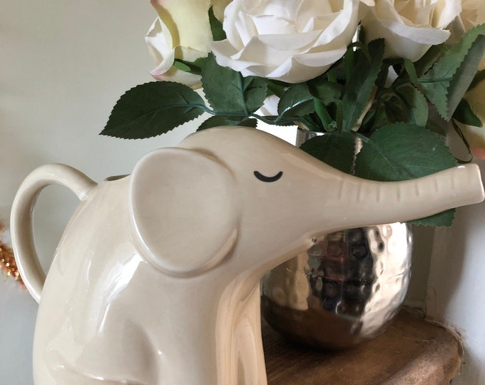 Elephant Watering Can, Elephant Gift, Ceramic Elephant Watering Can ...