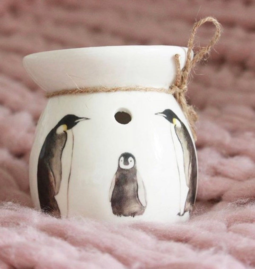 Wax Burner, Melter, Penguin Wax Burner, Penguin Decor, Penguin Family ...
