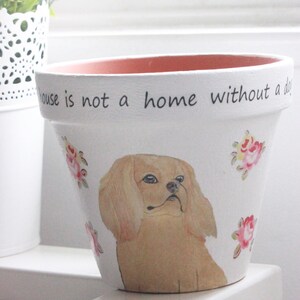 King Charles Decor,cavalier King Charles Spaniel Plant Pot, Cavalier ...