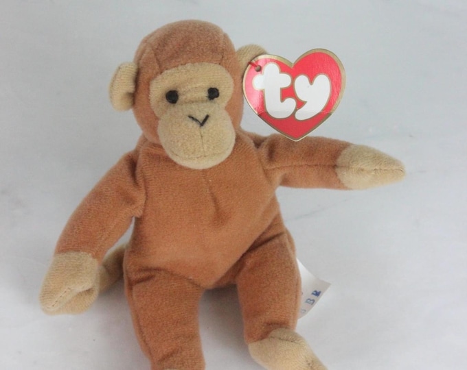 TY Beanie Baby BONGO the Monkey dark Brown Tail Version - Etsy