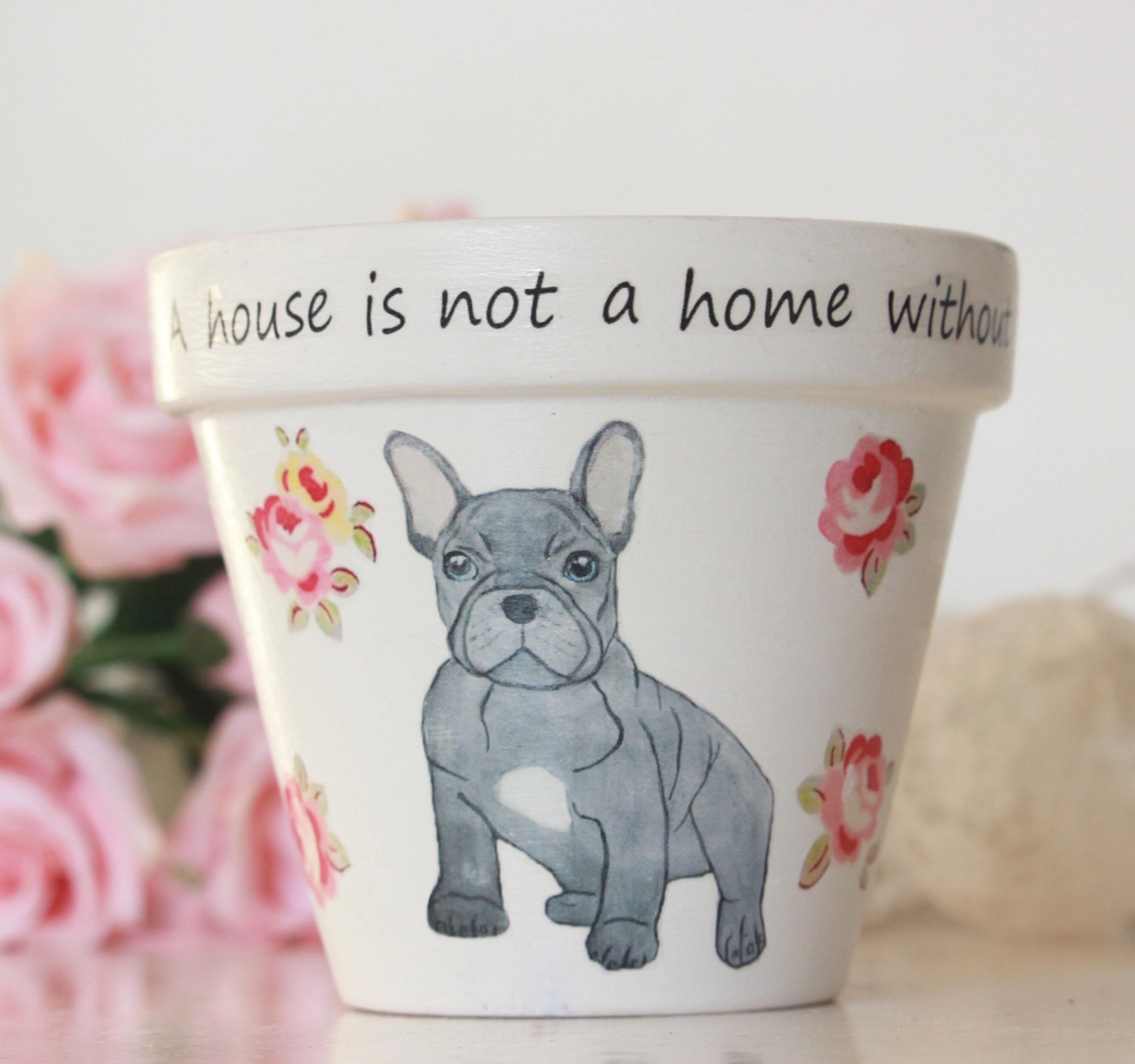 Frenchie home decor plant potFrenchie plant pot Frenchie | Etsy