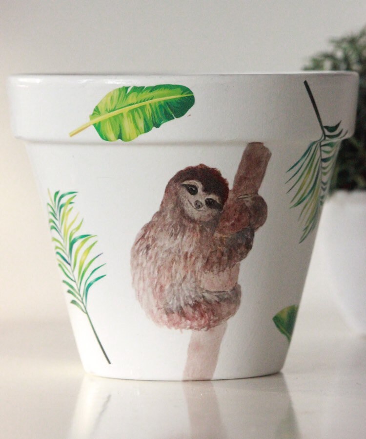 Sloth Plant Pot Sloth Gifts Sloth Decor Sloth Planter - Etsy