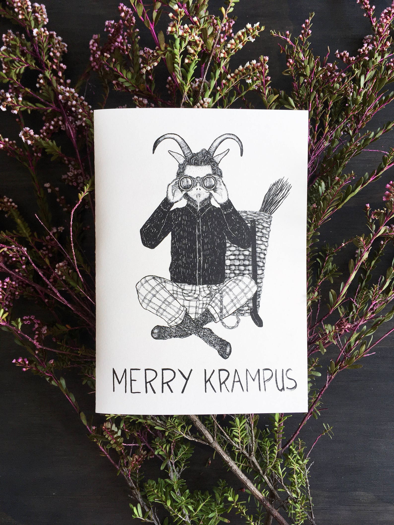 Krampus Christmas Card. Merry Krampus. Happy Krampus. Quirky Christmas ...