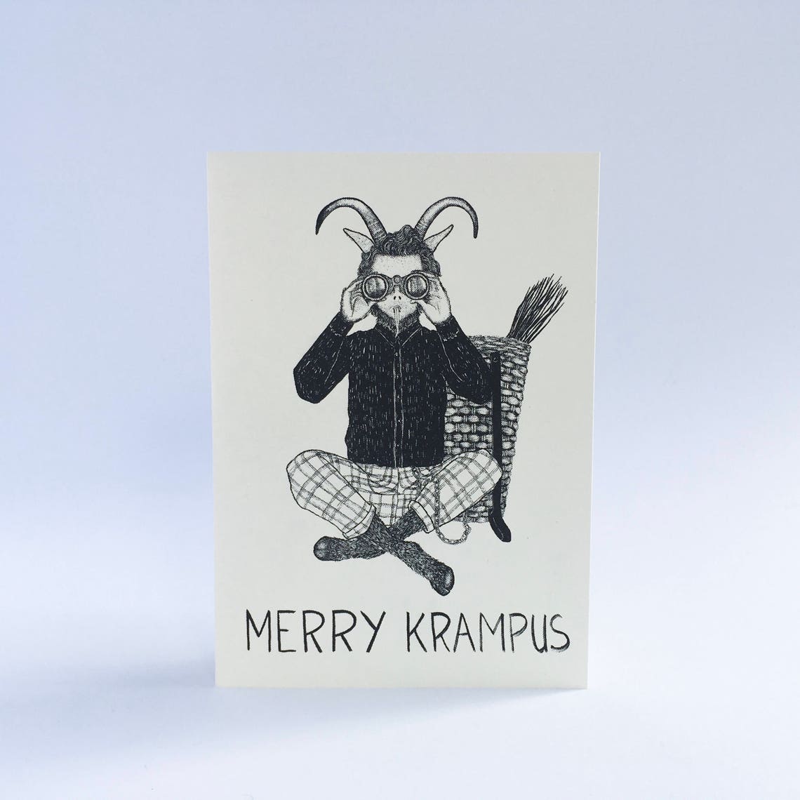 Krampus Christmas Card. Merry Krampus. Happy Krampus. Quirky - Etsy ...