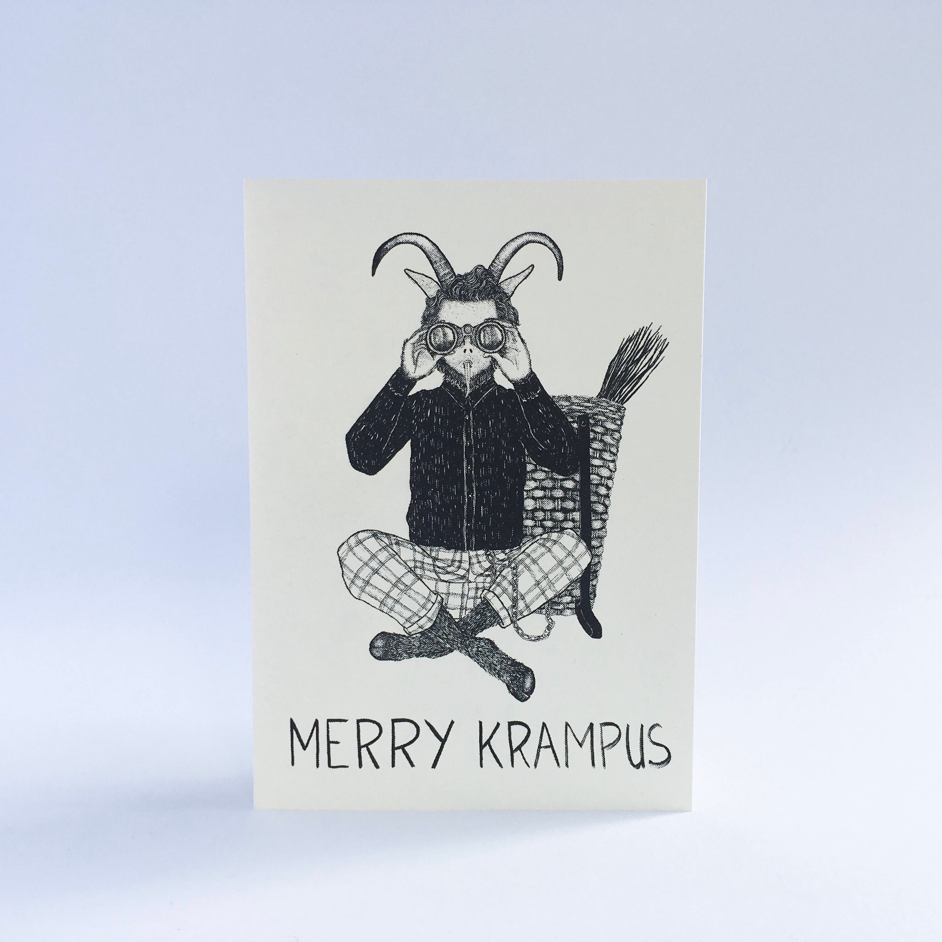 Krampus Christmas Card. Merry Krampus. Happy Krampus. Quirky Christmas ...