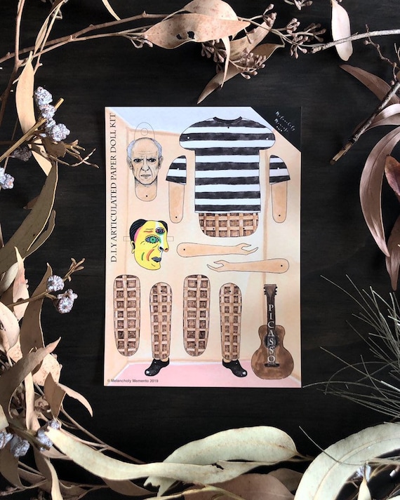 Pablo Picasso Articulated Paper Doll Kit | Etsy Australia