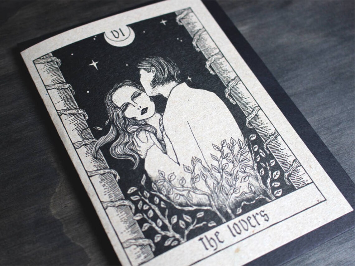 Wedding Card the Lovers Tarot Card. Witchy Card. for Him. for - Etsy