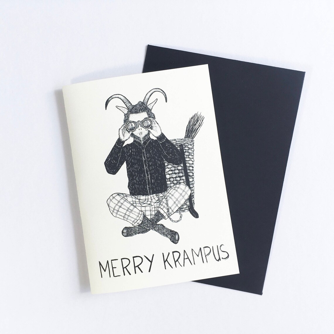 Krampus Christmas Card. Merry Krampus. Happy Krampus. Quirky - Etsy ...