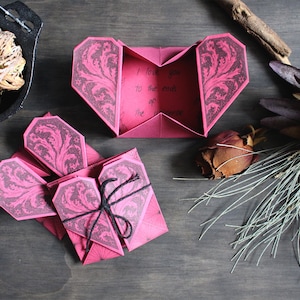 Printable Origami Pocket Heart for Greeting Card - Etsy