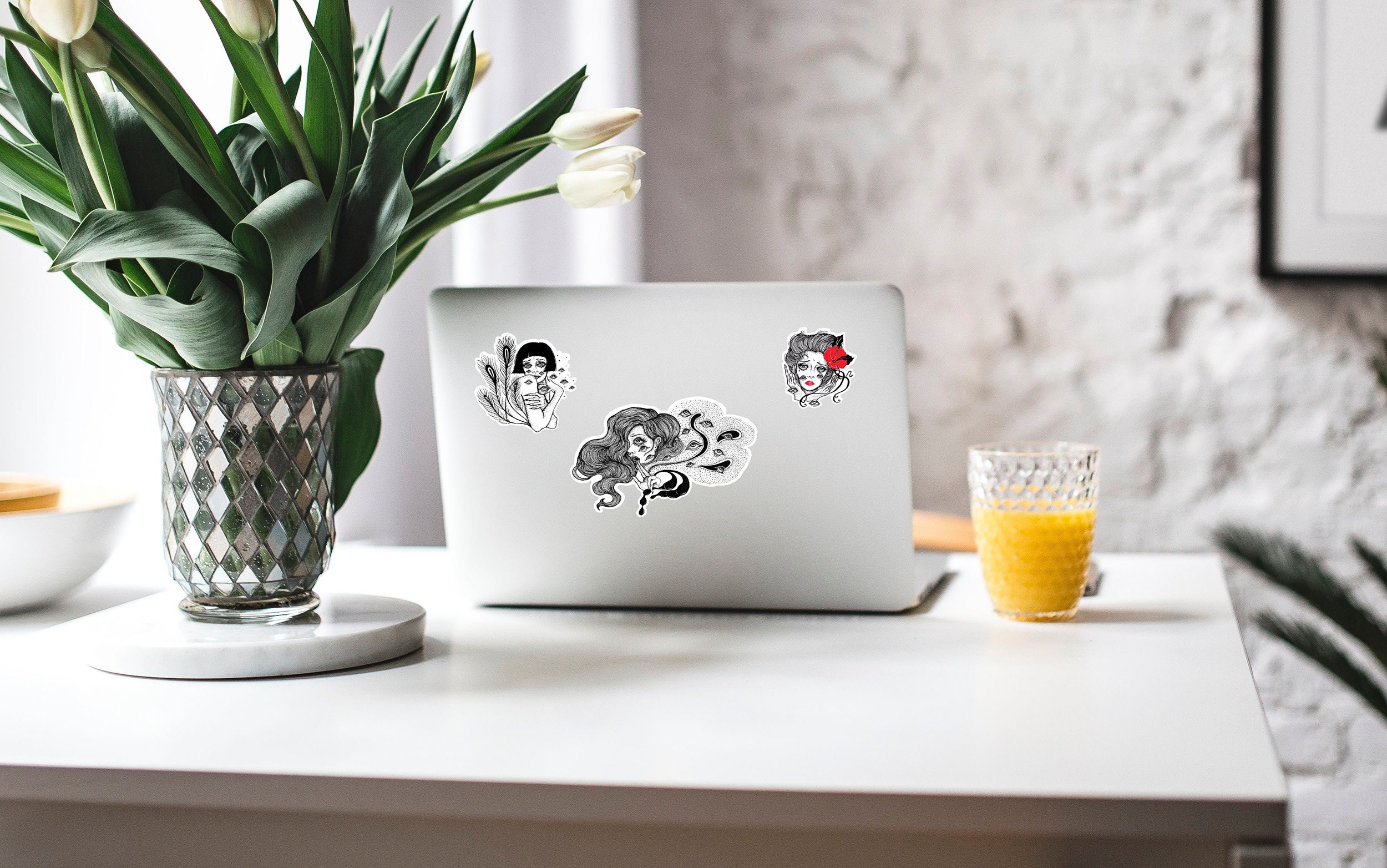 Sad Girl Series Vinyl Sticker - Etsy