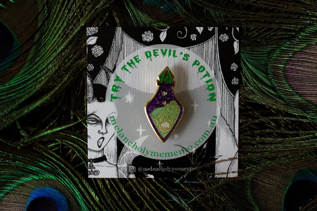 The Devil's Potion Glow in the Dark Enamel Pin - Etsy