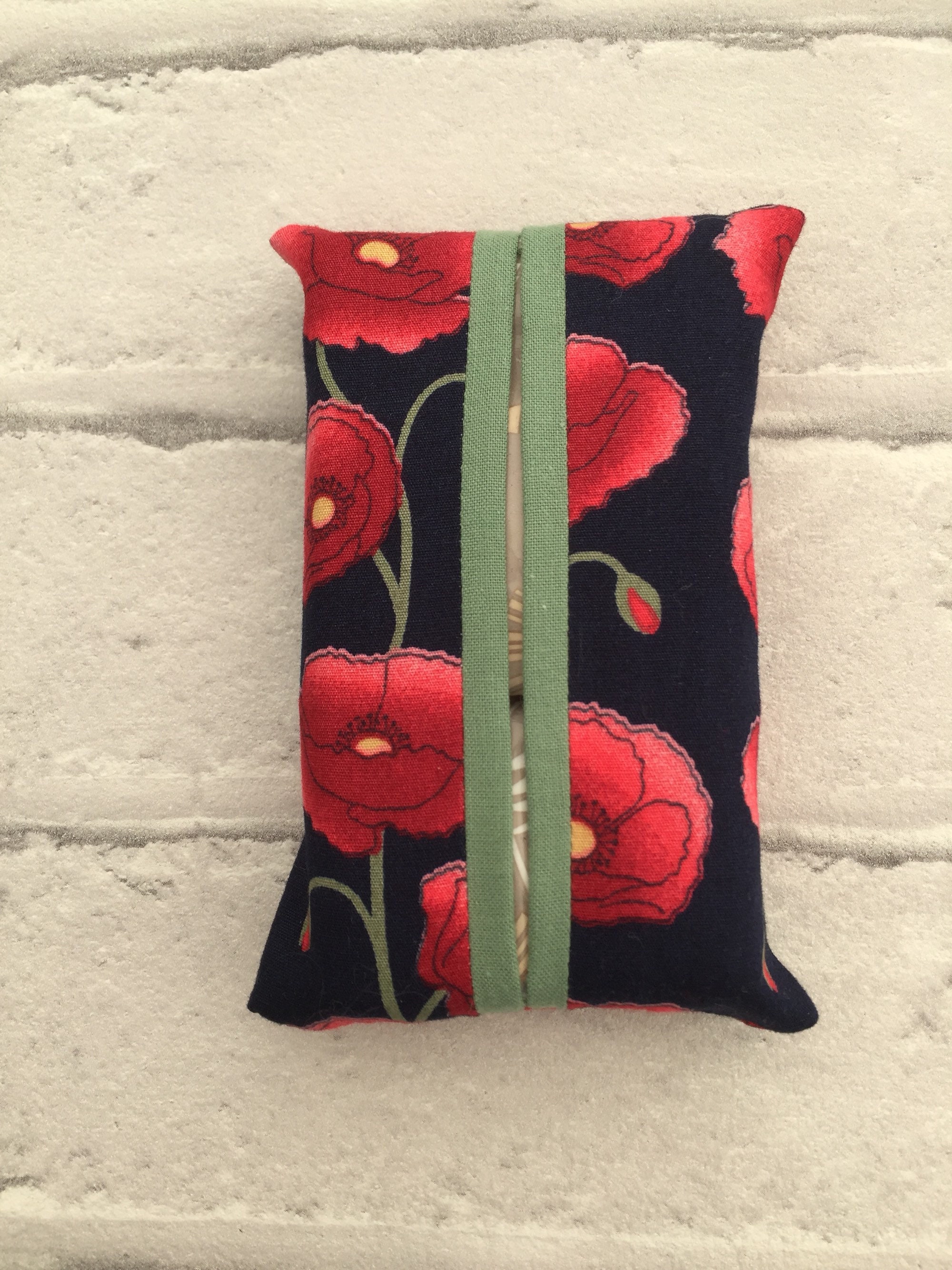 Pocket tissue packet cover tissue cover poppy design travel | Etsy