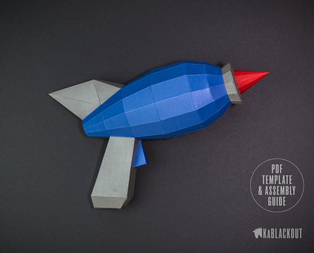 Raygun Papercraft Low Poly Retro Raygun Steampunk Raygun | Etsy