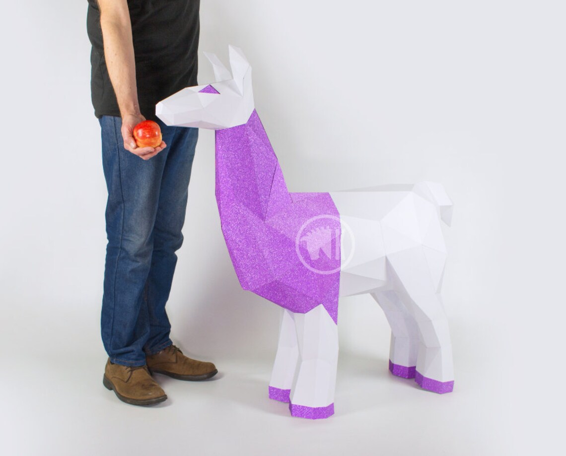XL Llama Papercraft Template PDF Printable Llama Pattern DIY | Etsy