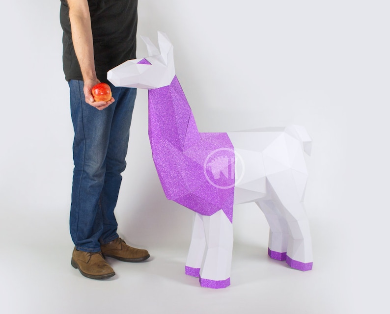 XL Llama Papercraft Template PDF Printable Llama Pattern DIY | Etsy