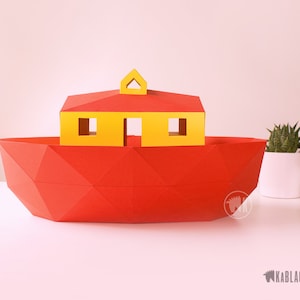 Noah's Ark Papercraft Template, Papercraft Ark, Noahs Ark Decoration ...