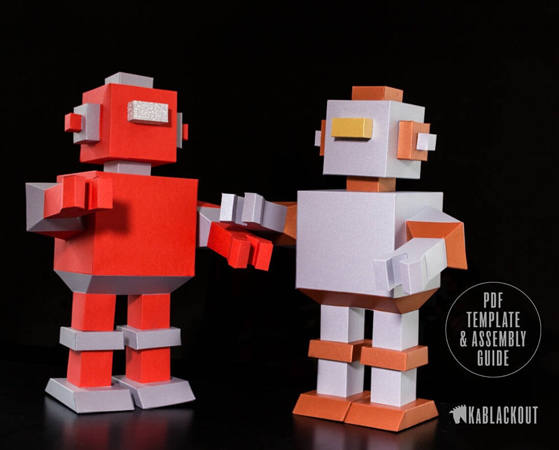 Robot Papercraft DIY Robot Template Robot Party Decor Robot - Etsy