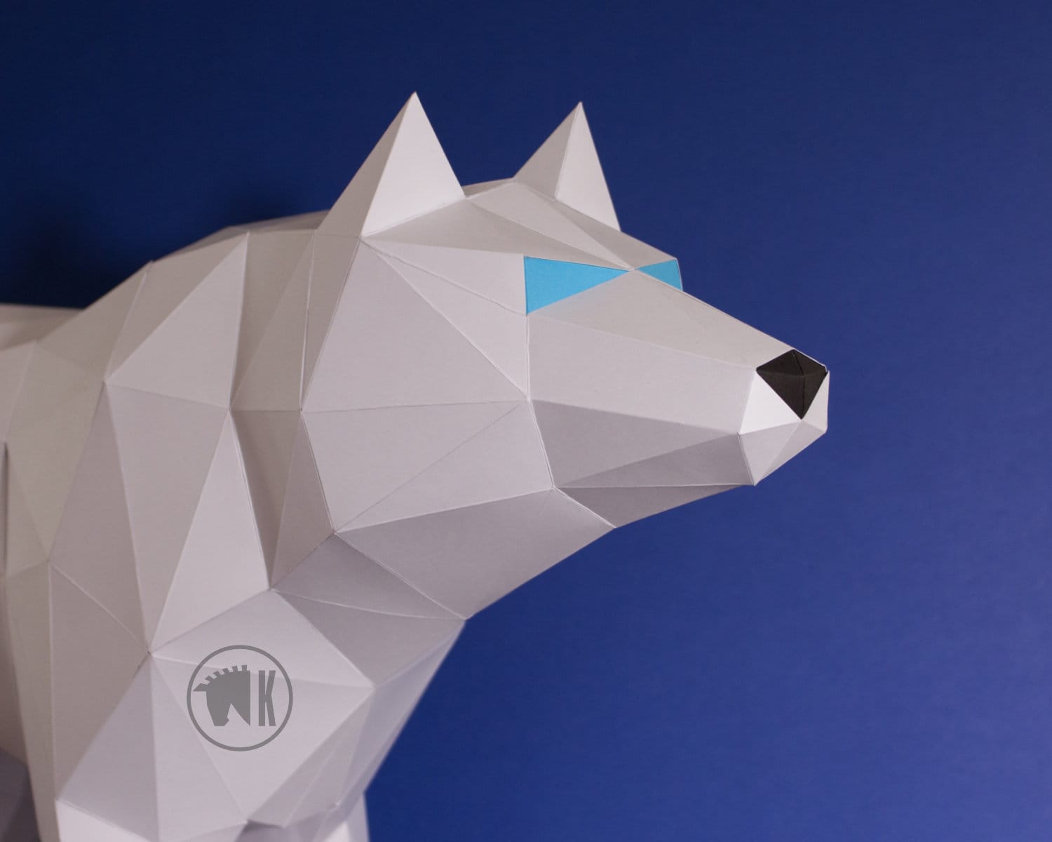 Wolf Papercraft Template DIY Wolf Pattern Low Poly Wolf | Etsy