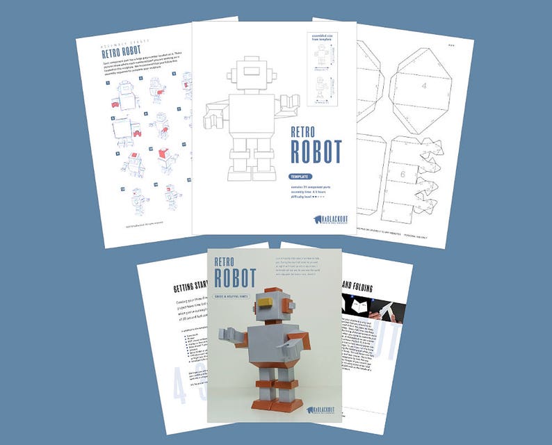 Robot Papercraft DIY Robot Template Robot Party Decor Robot | Etsy