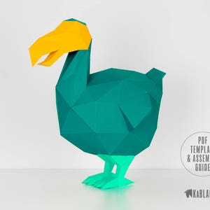 Dodo Papercraft Template, Low Poly Dodo, Dodo Decor, DIY Dodo, Dodo ...