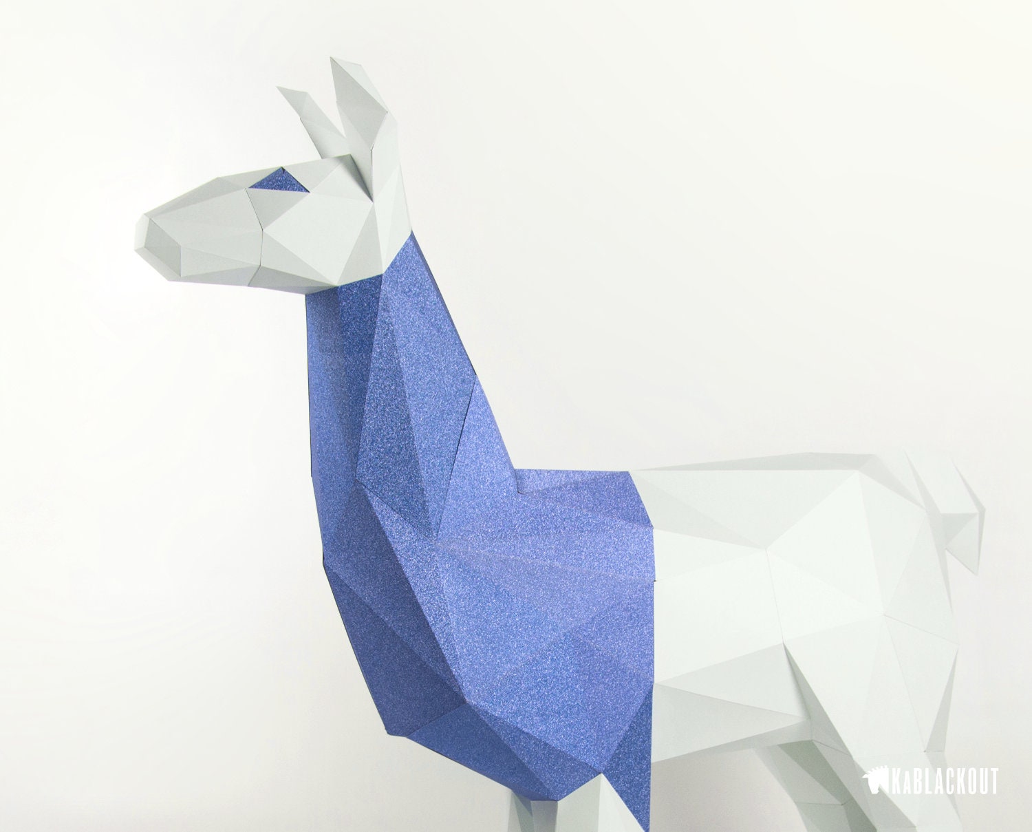 XL Llama Papercraft Template, PDF Printable Llama Pattern, DIY Low Poly ...