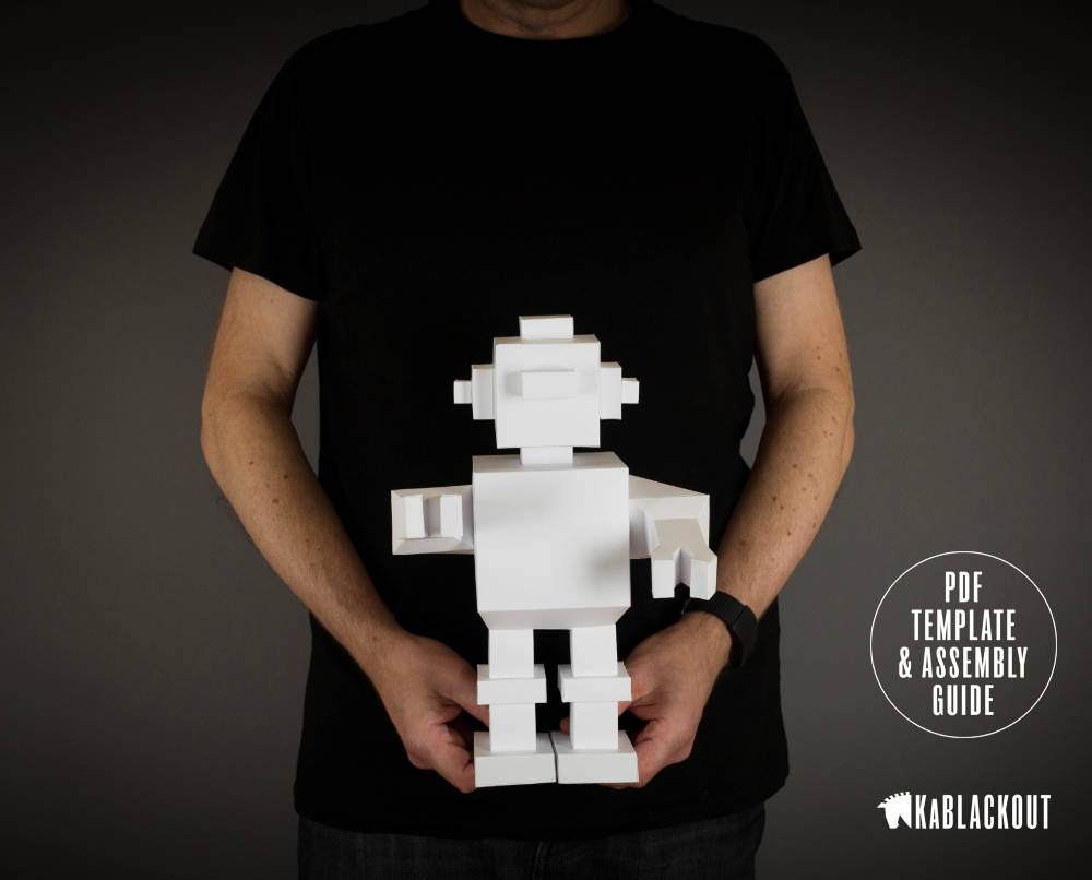 Robot Papercraft, DIY Robot Template, Robot Party Decor, Robot Birthday ...