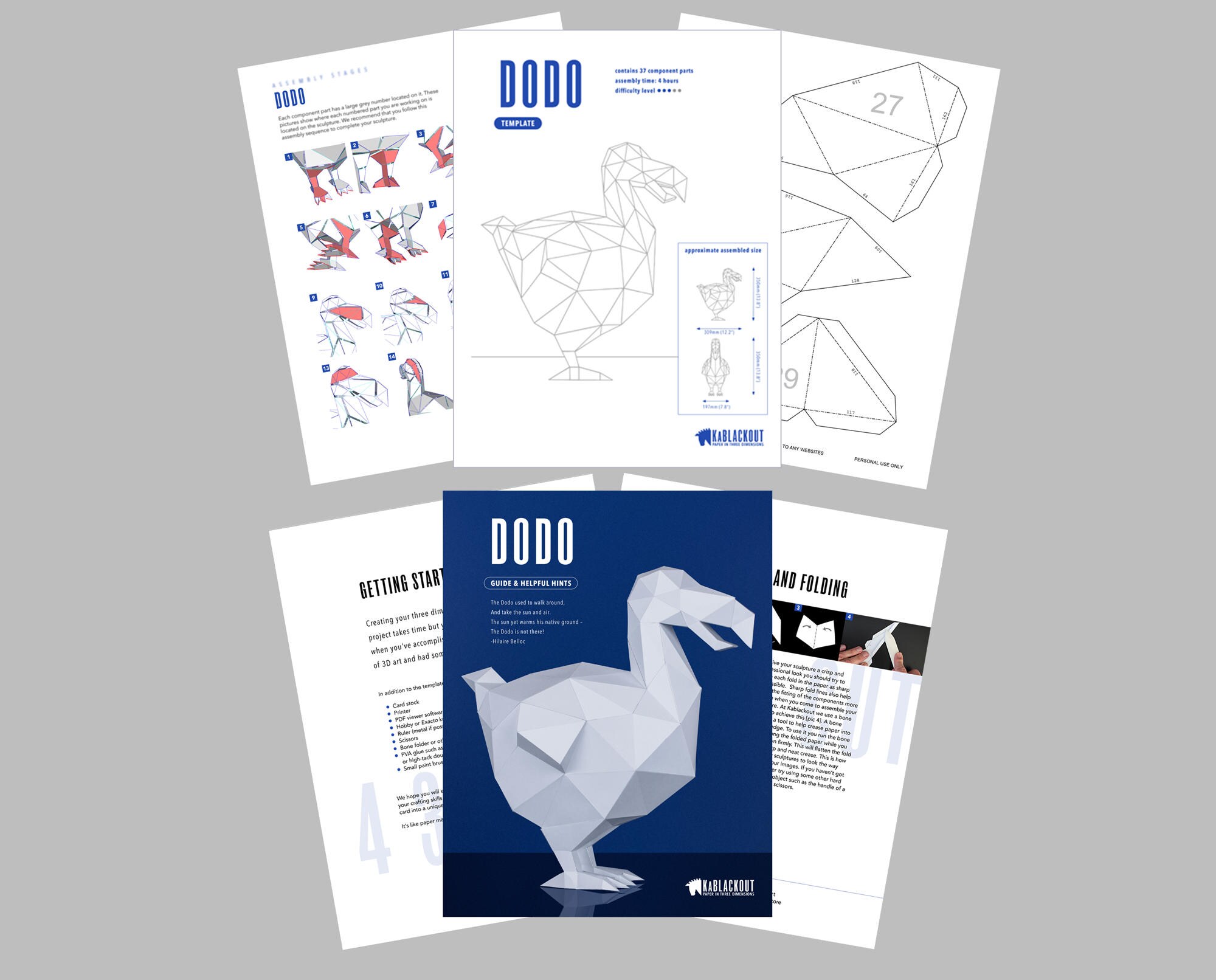 Dodo Papercraft Template Low Poly Dodo Dodo Decor DIY Dodo - Etsy UK