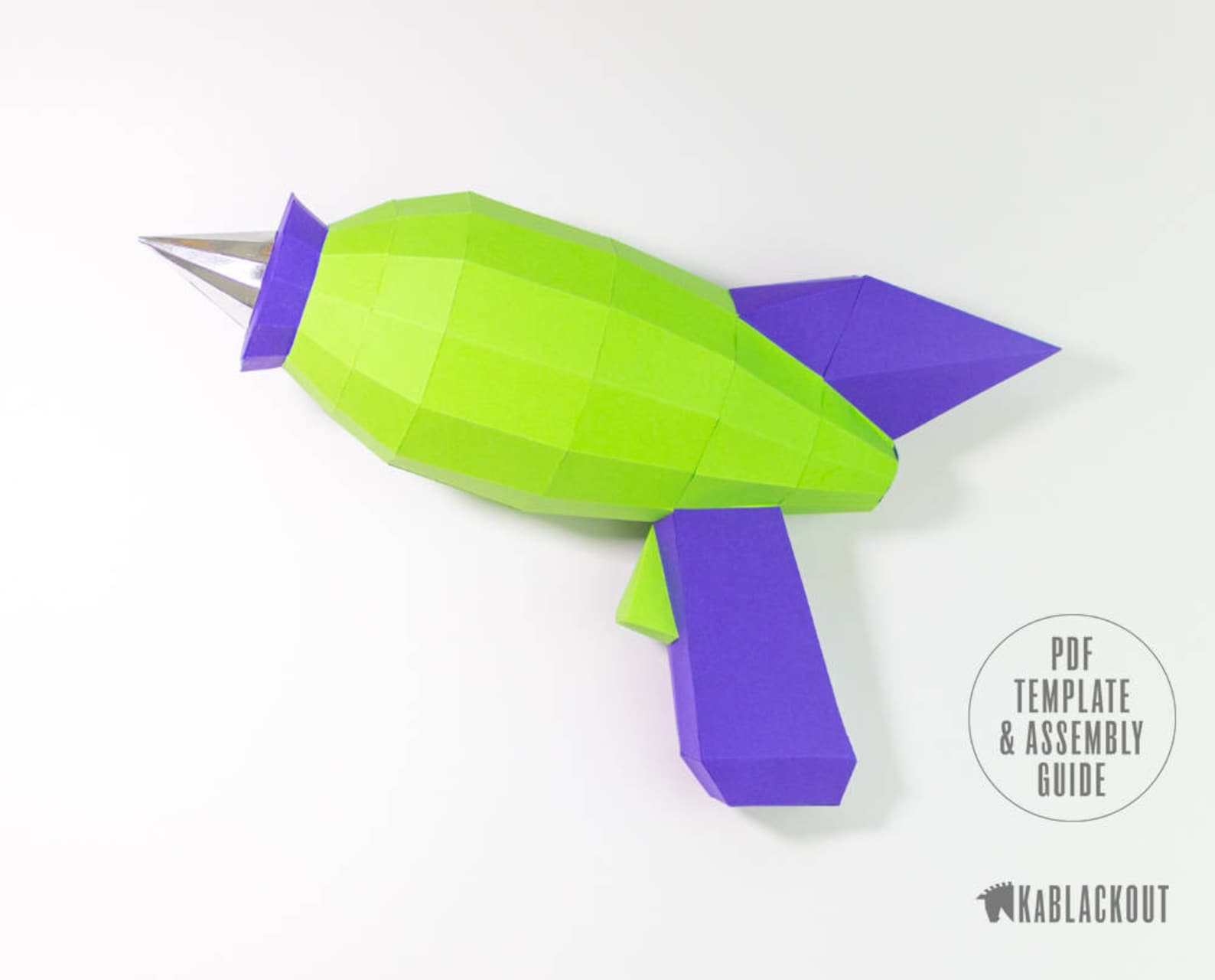 Raygun Papercraft Low Poly Retro Raygun Steampunk Raygun | Etsy