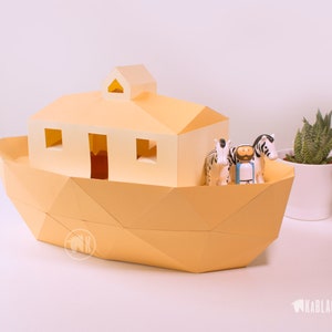 Noah's Ark Papercraft Template, Papercraft Ark, Noahs Ark Decoration ...