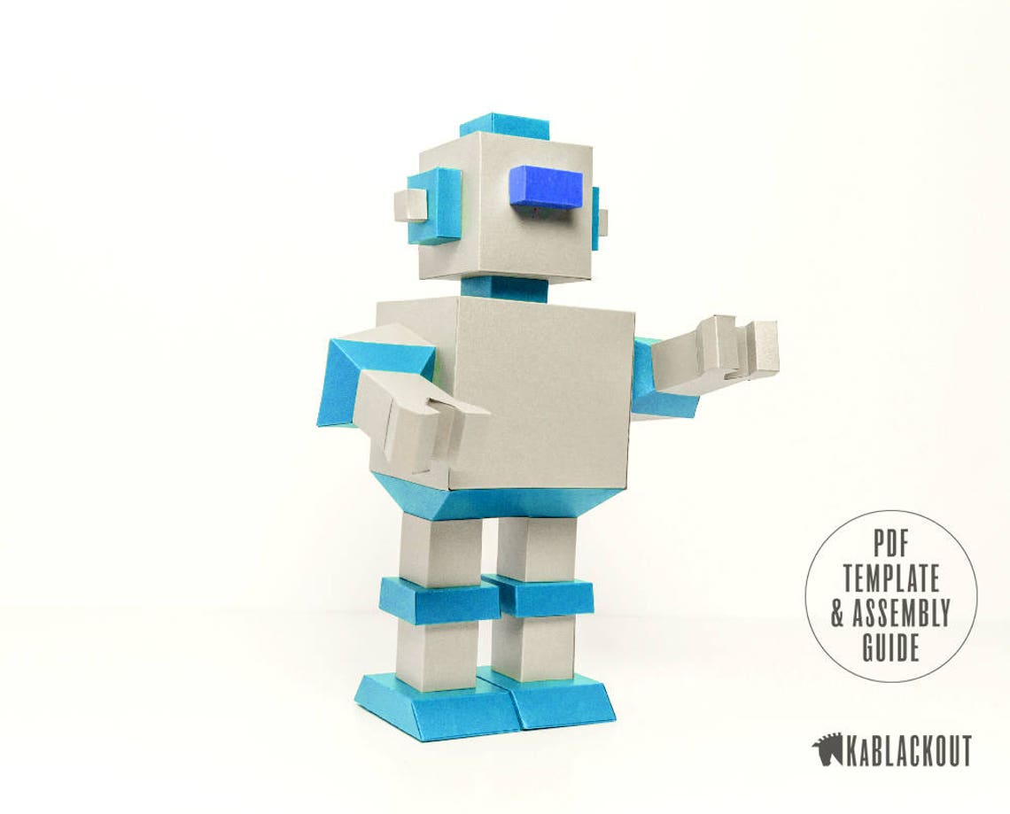 Robot Papercraft DIY Robot Template Robot Party Decor Robot - Etsy