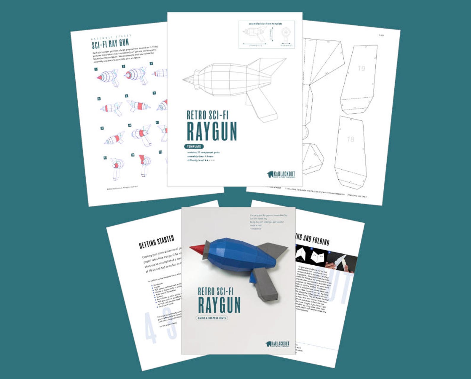 Raygun Papercraft Low Poly Retro Raygun Steampunk Raygun - Etsy