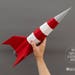 Papercraft Rocket Template, DIY Rocket, Low Poly Rocket, 3D Origami ...