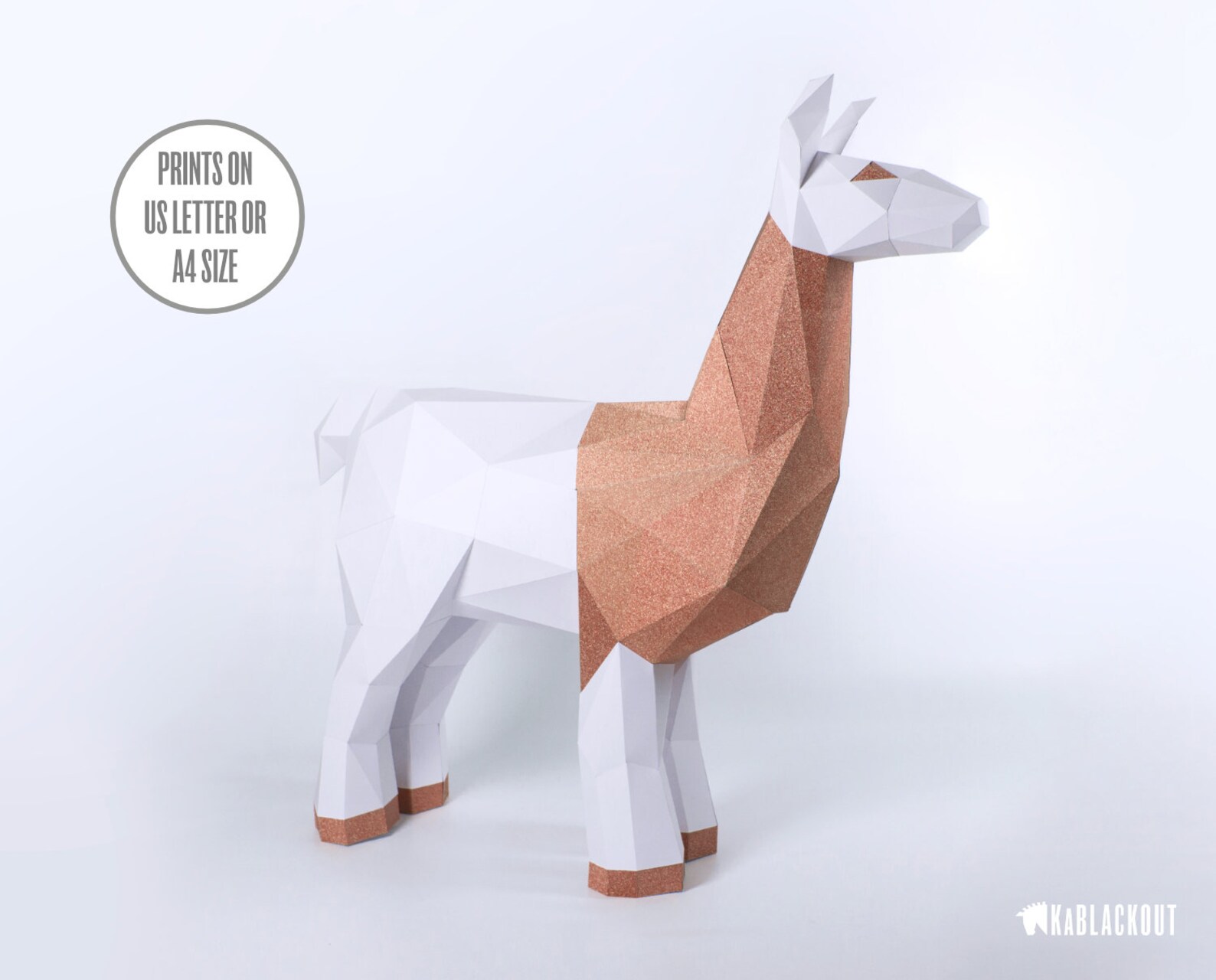 XL Llama Papercraft Template PDF Printable Llama Pattern DIY | Etsy