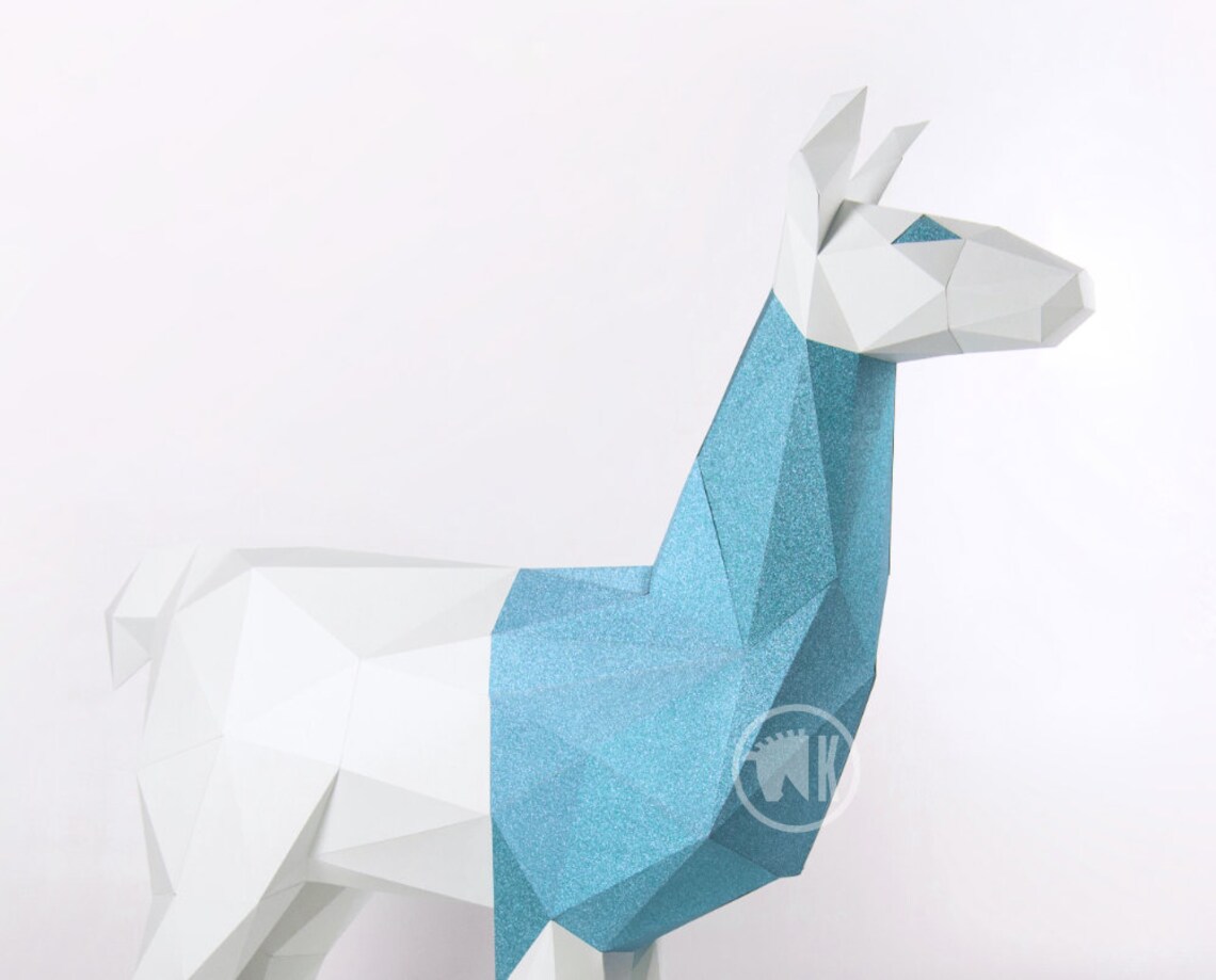 XL Llama Papercraft Template PDF Printable Llama Pattern DIY - Etsy