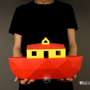 Noah's Ark Papercraft Template, Papercraft Ark, Noahs Ark Decoration ...