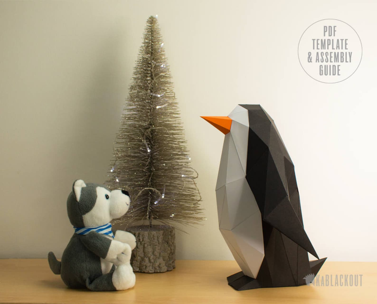 Penguin Papercraft Template, DIY Paper Penguin, Low Poly Penguin ...