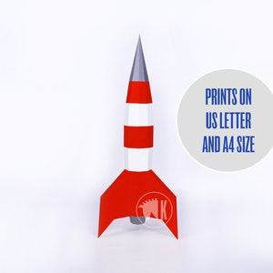 Rocket Template, DIY Printable PDF Rocket Template, Make Your Own ...