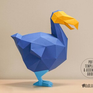 Dodo Papercraft Template, Low Poly Dodo, Dodo Decor, DIY Dodo, Dodo ...