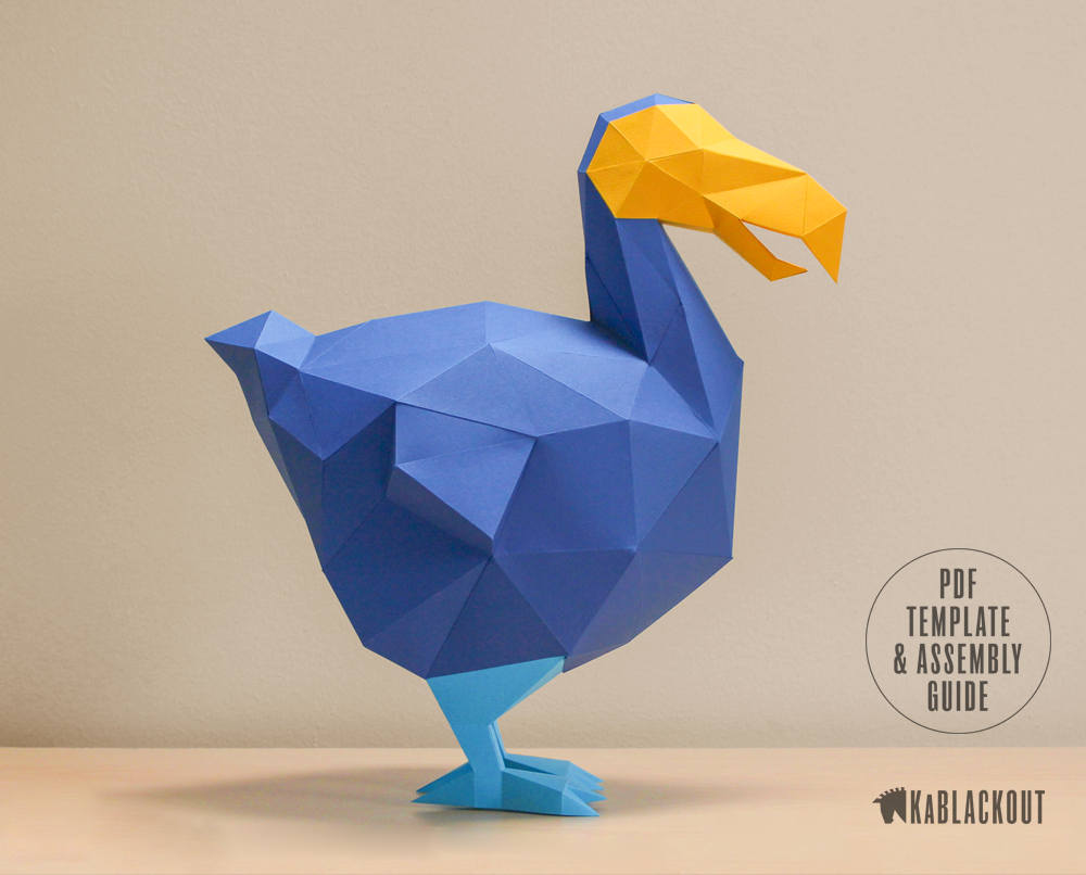 Dodo Papercraft Template Low Poly Dodo Dodo Decor DIY Dodo - Etsy UK