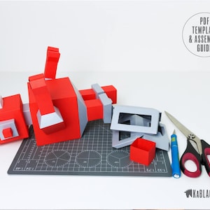 Robot Papercraft, DIY Robot Template, Robot Party Decor, Robot Birthday ...