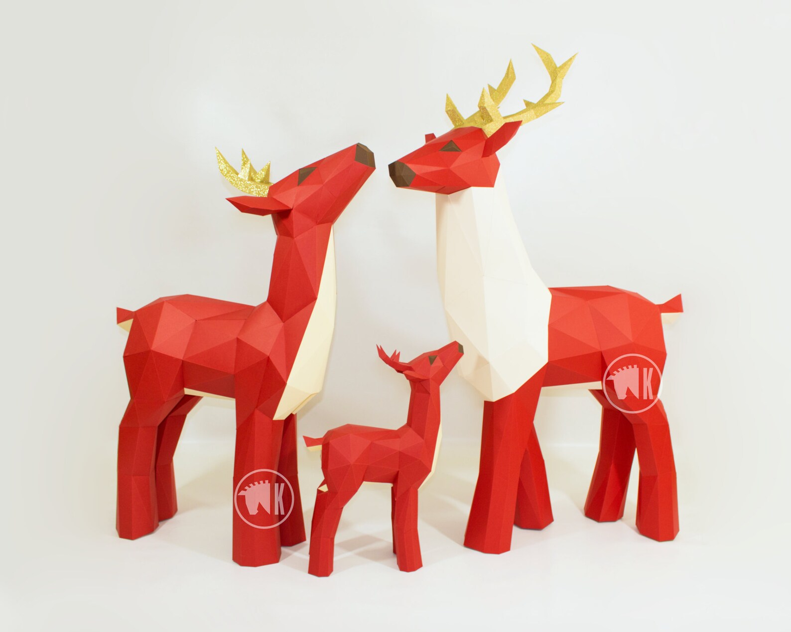 Deer Papercraft Bundle Papercraft Deer Templates Papercraft | Etsy Canada