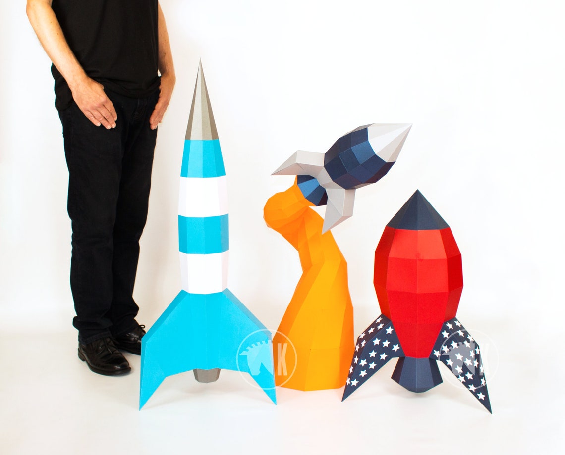 XL Papercraft Rocket Discount Offer 3D Papercraft Rocket | Etsy