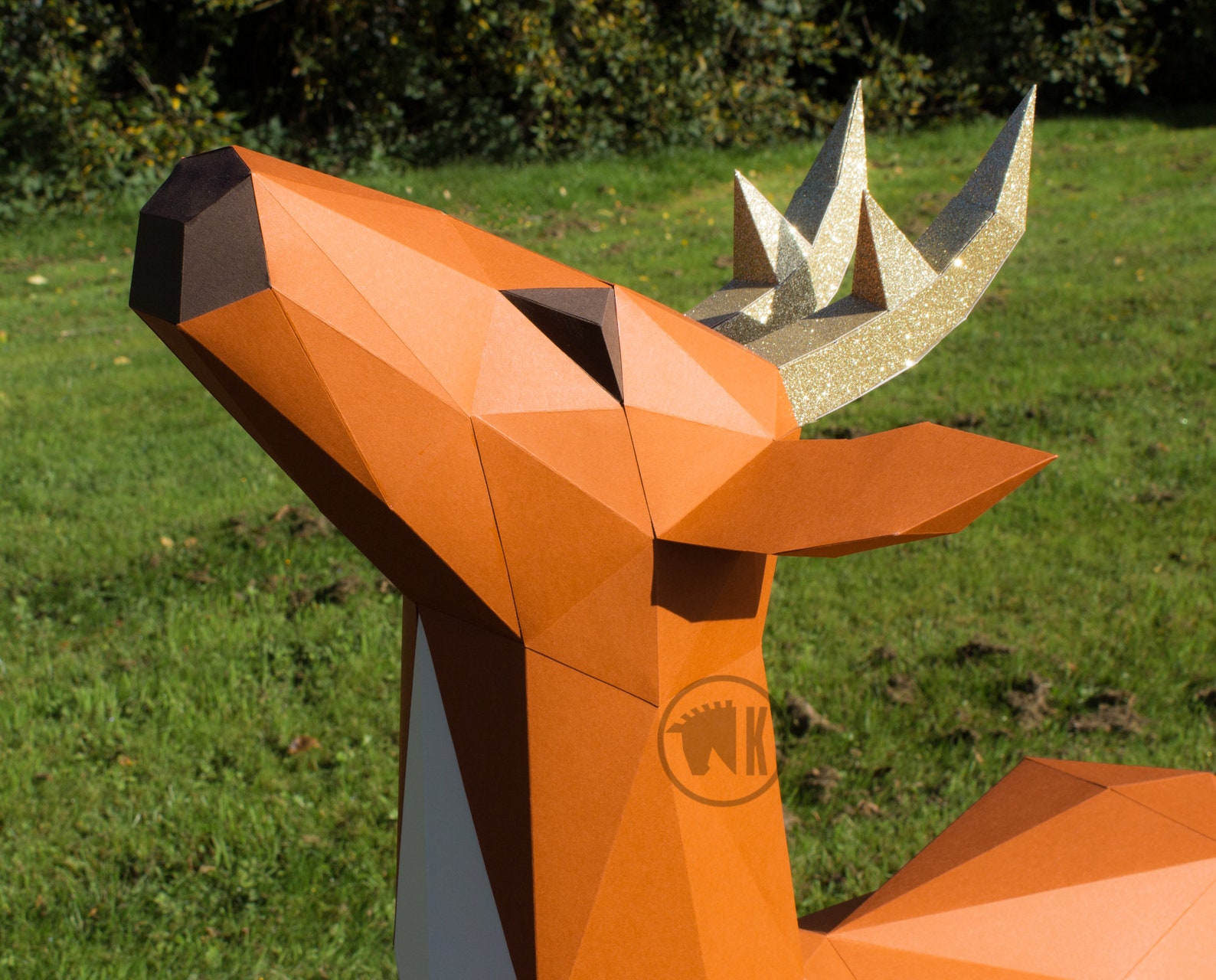 Deer Papercraft Template, Printable PDF Reindeer Pattern, Low Poly ...