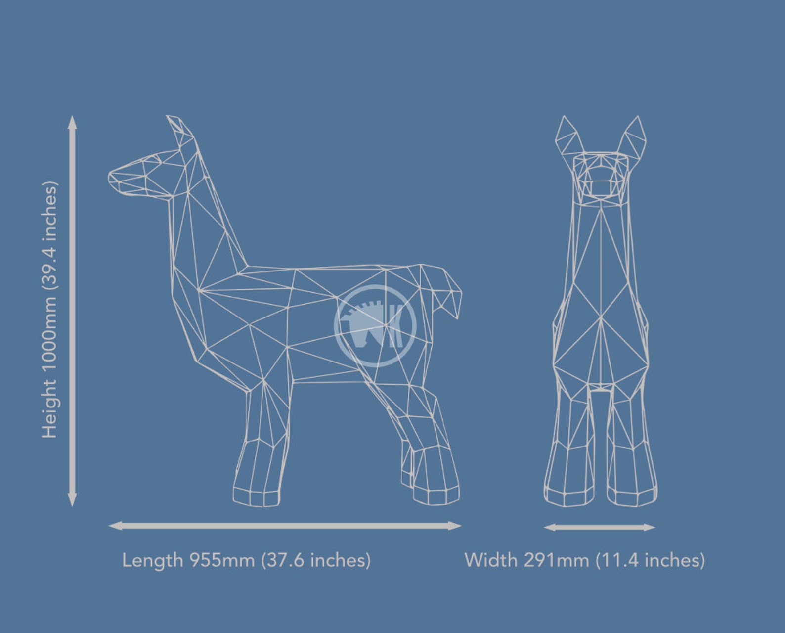 XL Llama Papercraft Template PDF Printable Llama Pattern DIY | Etsy