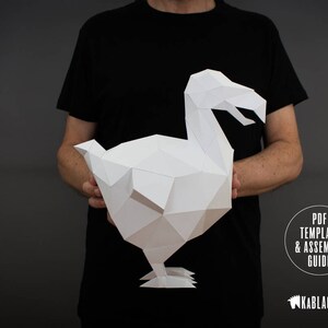 Dodo Papercraft Template, Low Poly Dodo, Dodo Decor, DIY Dodo, Dodo ...